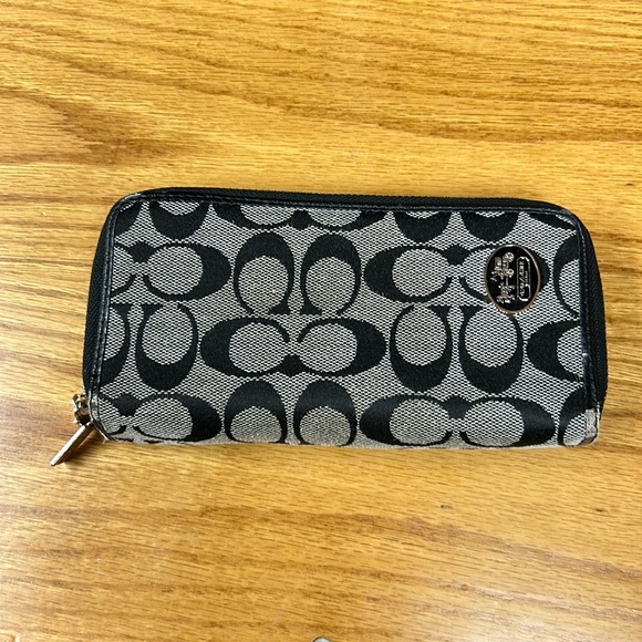 Coach | Accessories | Coach Brand Wallet Black And Gray Color | Poshmark
